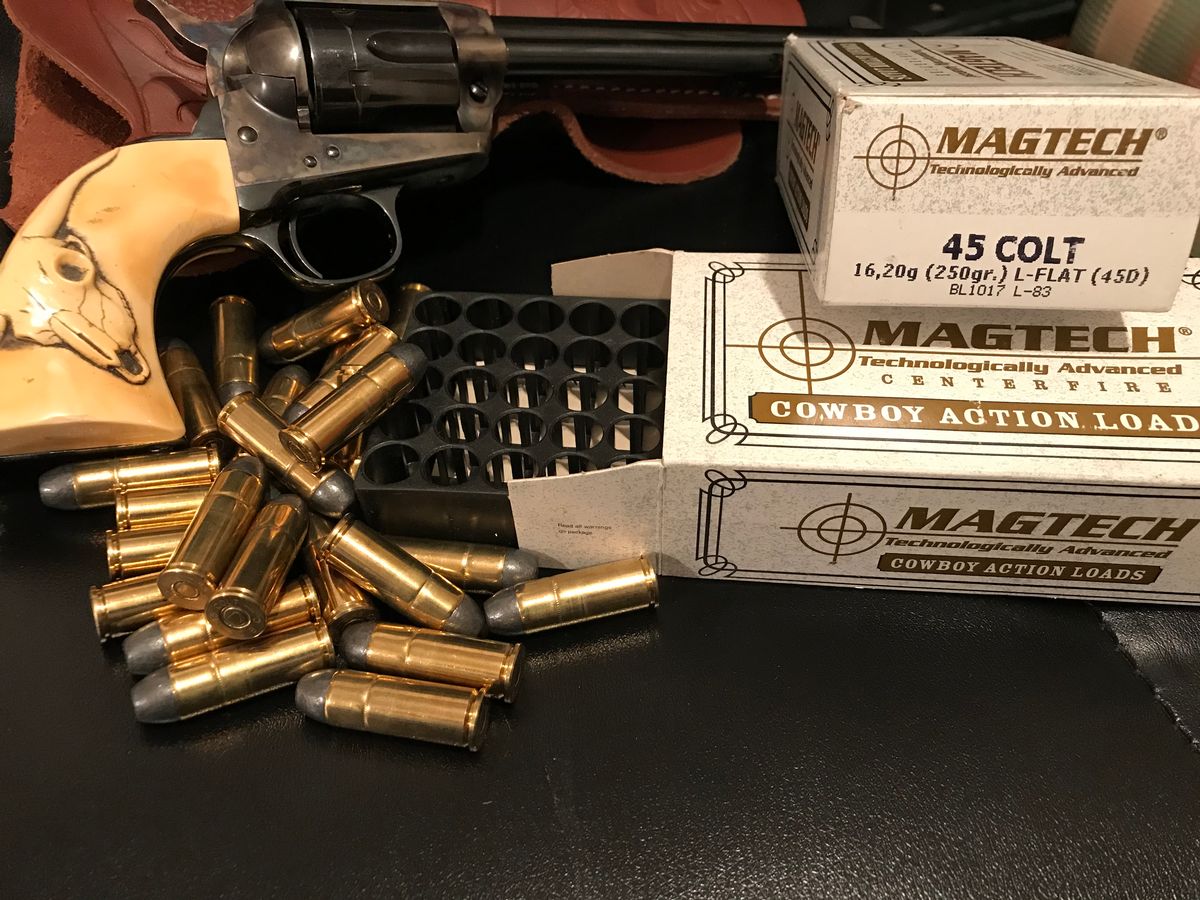 Magtech 45 Long Colt 250 Grain Flat Nose Lead 100 Rounds .45 Long Colt ...